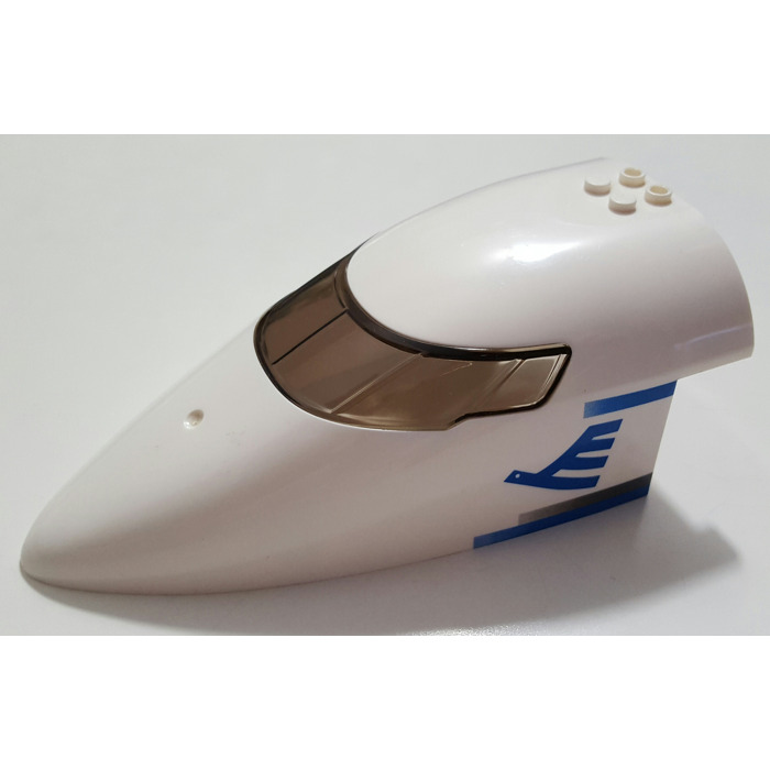 LEGO Airplane Cockpit 8 x 16 x 5 with Transparent Black Glass with Blue ...