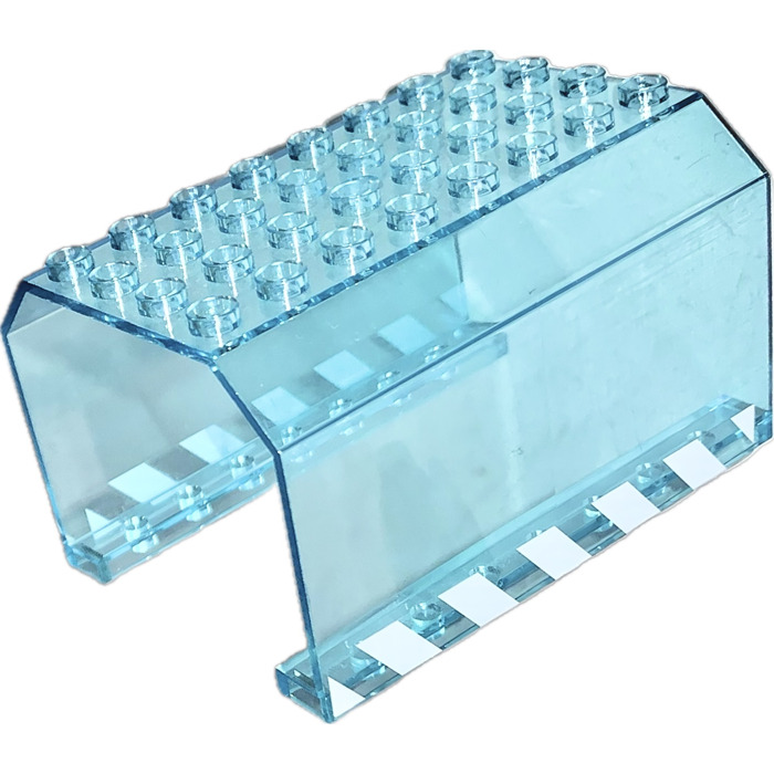 LEGO Airplane Fuselage 6 x 8 x 4 with White Diagonal Stripes Sticker ...