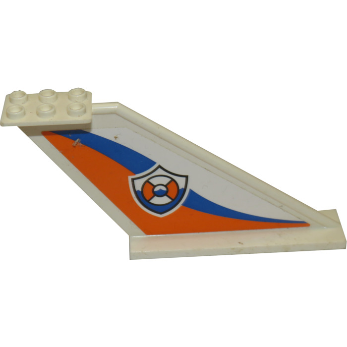 LEGO Airplane Tail 2 x 5 x 12 with Rudder with Coast Guard Logo and ...
