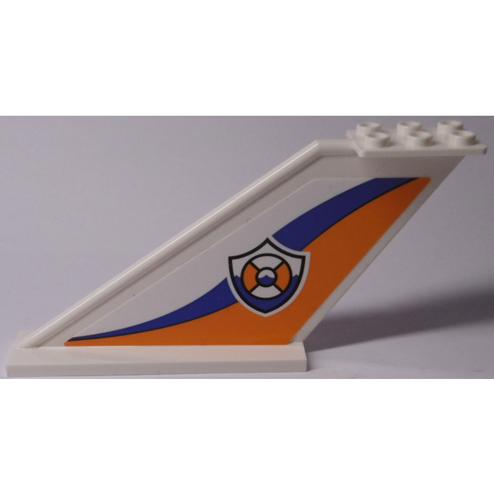LEGO Airplane Tail 2 x 5 x 12 with Rudder with Coast Guard Logo and ...