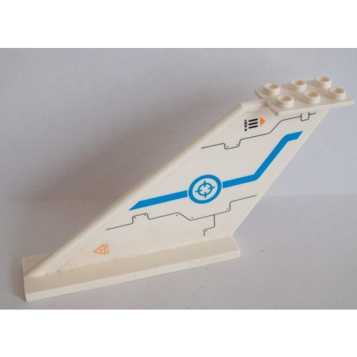 LEGO Airplane Tail 2 x 5 x 12 with Rudder with Dark Azure Stripe and ...