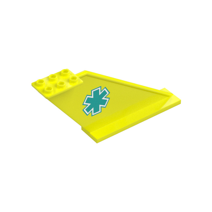 LEGO Airplane Tail 2 x 5 x 12 with Rudder with Dark Turquoise Star of ...