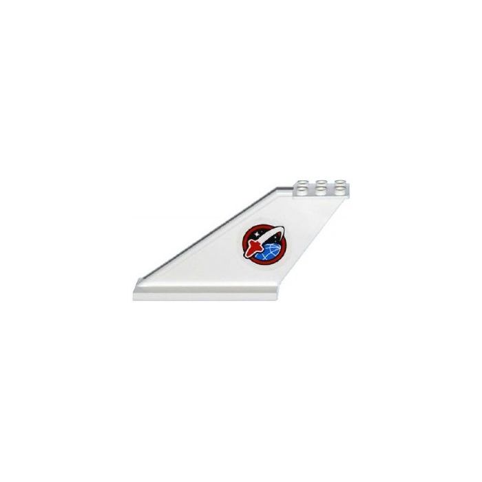 LEGO Airplane Tail 2 x 5 x 12 with Rudder with Red Shuttle Logo on Both ...