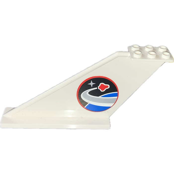 LEGO Airplane Tail 2 x 5 x 12 with Rudder with Space Center Logo (both ...