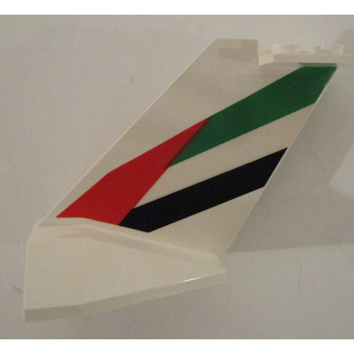 LEGO Airplane Tail 4 x 7 with Rudder with Emirates Logo Sticker (4867 ...
