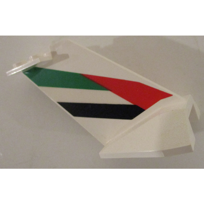 LEGO Airplane Tail 4 x 7 with Rudder with Emirates Logo Sticker (4867 ...