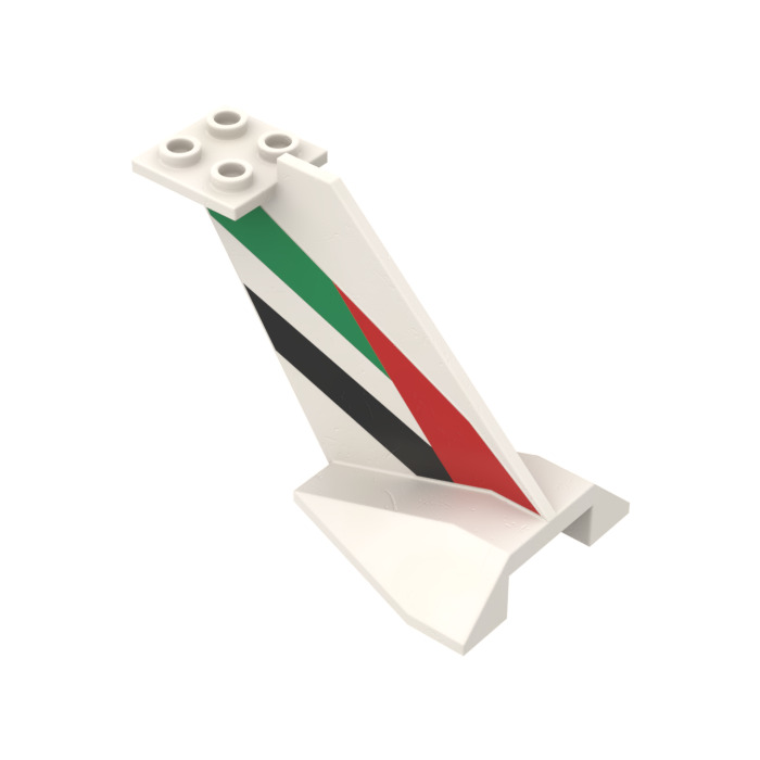 LEGO Airplane Tail 4 x 7 with Rudder with Emirates Logo Sticker (4867 ...