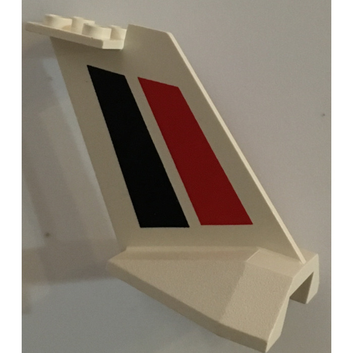 LEGO Airplane Tail 4 x 7 with Rudder with Red and Black Stripes (4867 ...