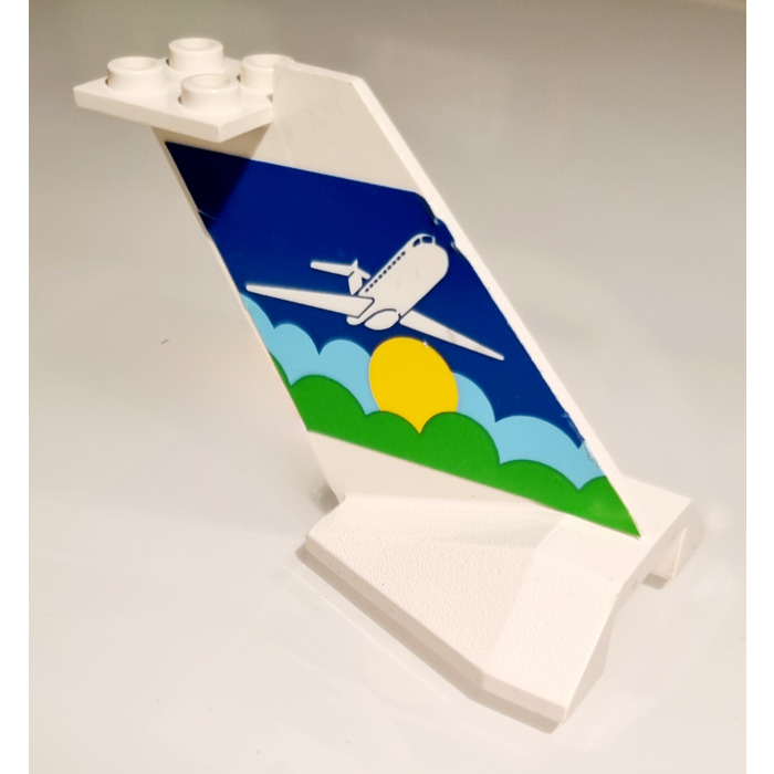LEGO Airplane Tail 4 x 7 with Rudder with Sky Sticker (4867) | Brick ...