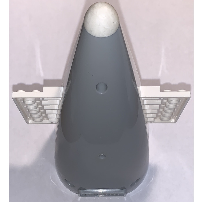 LEGO Airplane Tail 8 x 16 with Gray Base with Blue Stripe and Access ...