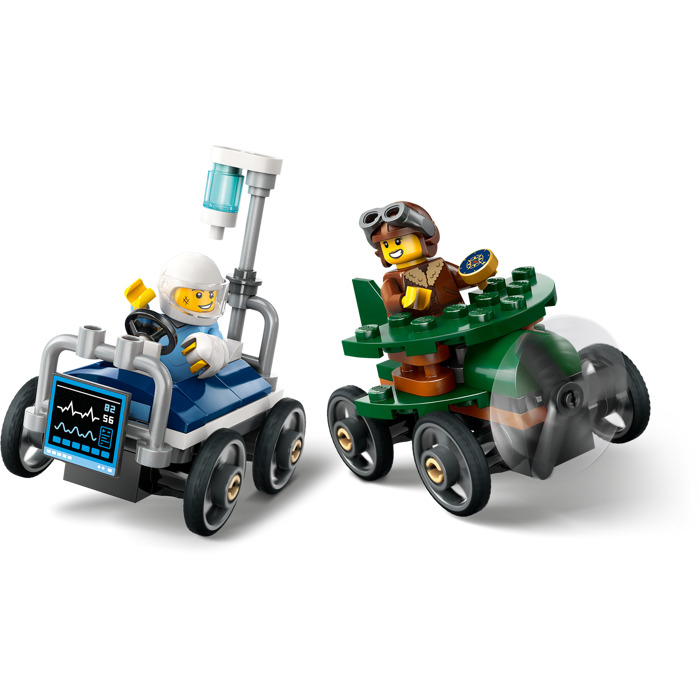 LEGO Airplane vs. Hospital Bed Race Car Pack Set 60459 | Brick Owl