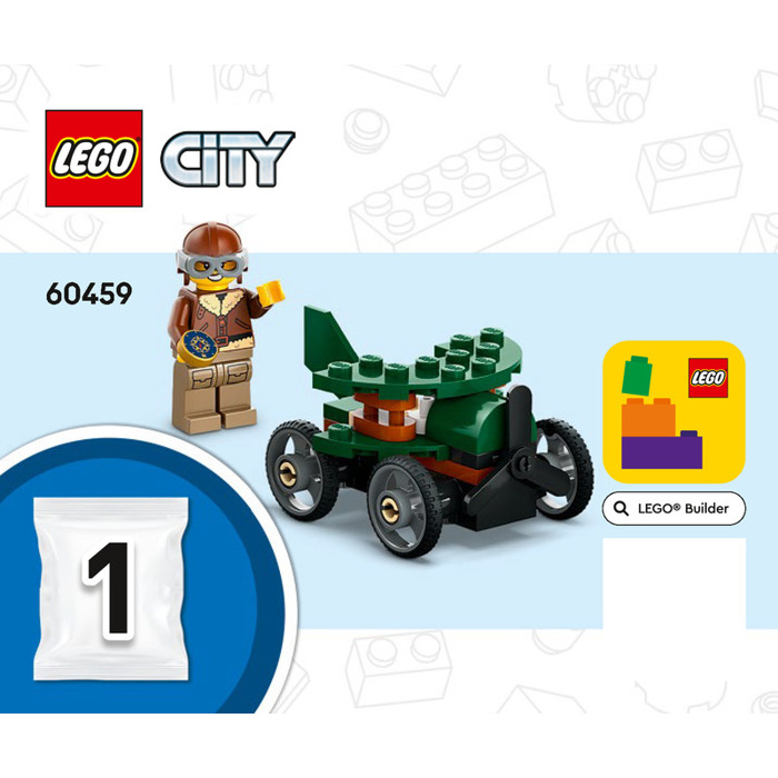 LEGO Airplane vs. Hospital Bed Race Car Pack Set 60459 Instructions ...
