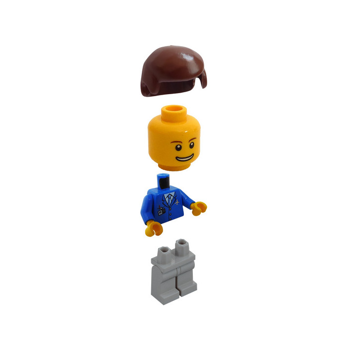 LEGO Airport Worker with Blue Jacket, White Shirt and Tie, Airplane ...