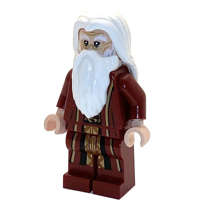 LEGO Albus Dumbledore with Dark Red Robe with Legs and White Hair ...