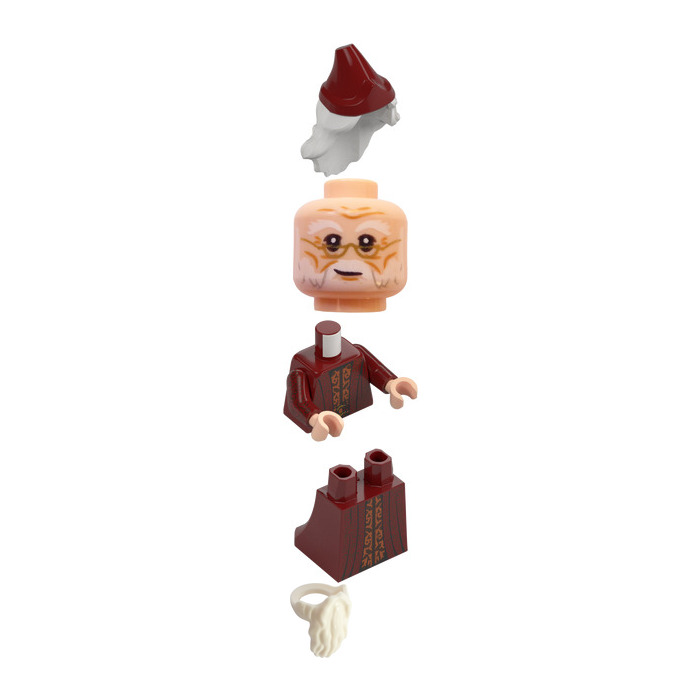 LEGO Albus Dumbledore with Dark Red Robe with Skirt and Hat Minifigure ...