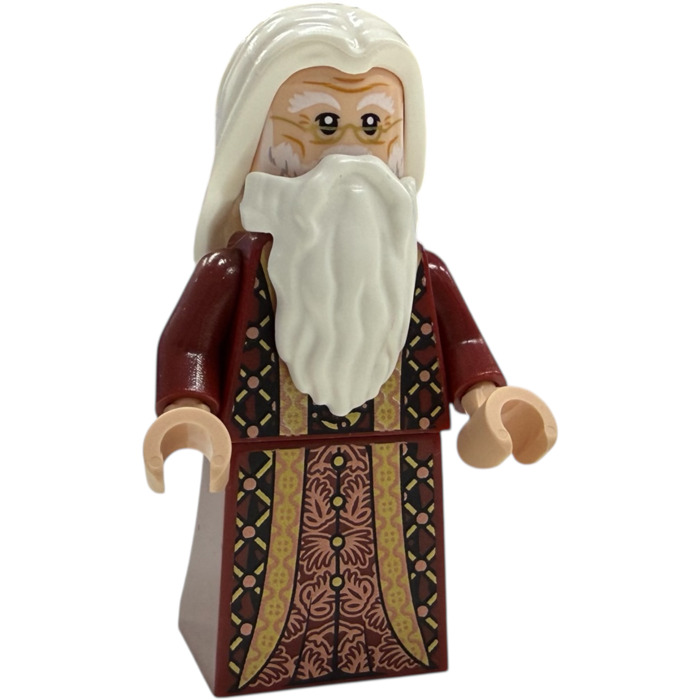 LEGO Albus Dumbledore with Dark Red Robe with Skirt and White Hair ...