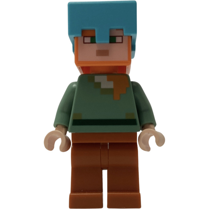 LEGO Alex with Dark Orange Legs and Medium Azure Helmet Minifigure ...