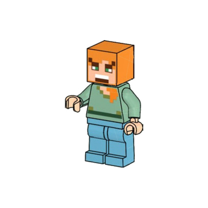LEGO Alex with Medium Azure Legs and Reddish Brown Squares on Face ...