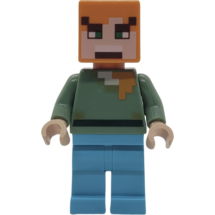 LEGO Alex with Medium Azure Legs and Reddish Brown Squares on Face ...