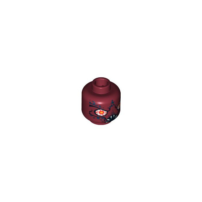 LEGO Alien Head with Bloodshot Eyes and White Fangs (3626 / 88472 ...