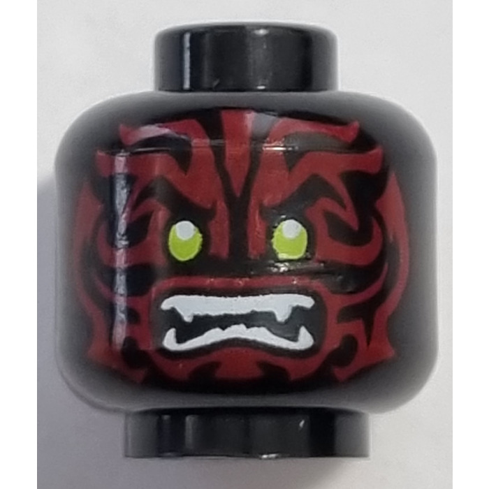 LEGO Alien Head with Lime Eyes and Dark Red Face Lines (3626) | Brick ...