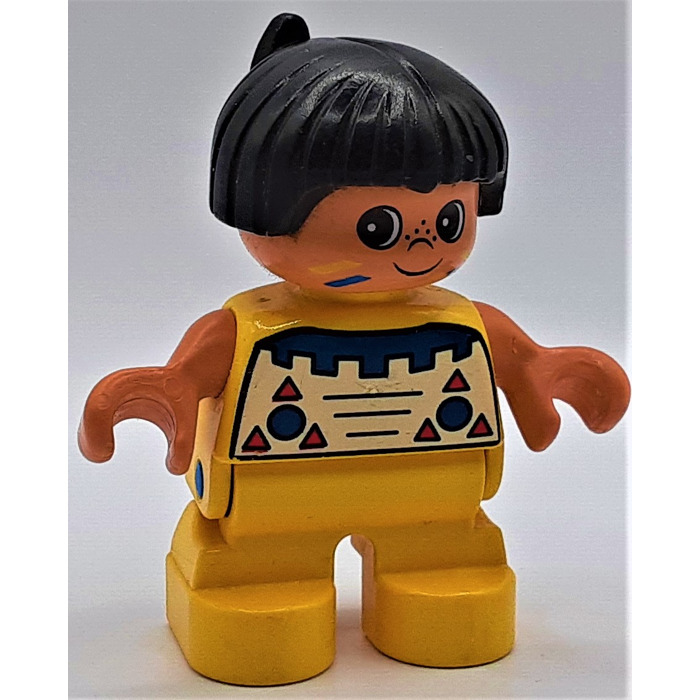 LEGO American Indian Boy with Yellow Outfit Duplo Figure | Brick Owl ...