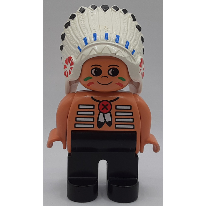 LEGO American Indian Chief with Black Legs Duplo Figure | Brick Owl ...
