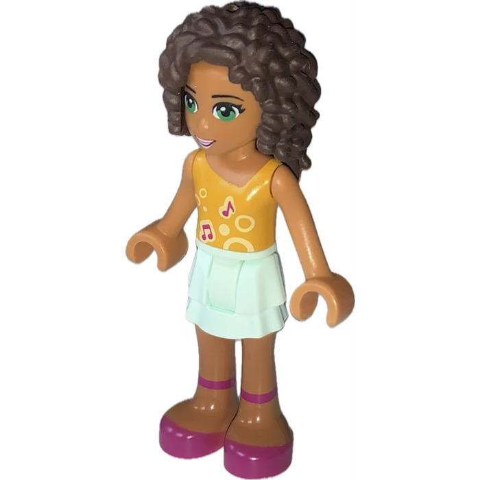LEGO Andrea with Orange Music Top and Aqua Skirt Minifigure | Brick Owl