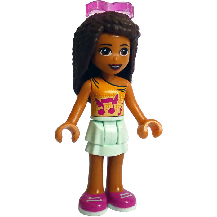 LEGO Andrea with Orange Top with Winged Music Notes and Sunglasses ...