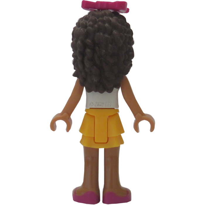 LEGO Andrea with White Top and Orange Skirt with Bow Minifigure | Brick ...