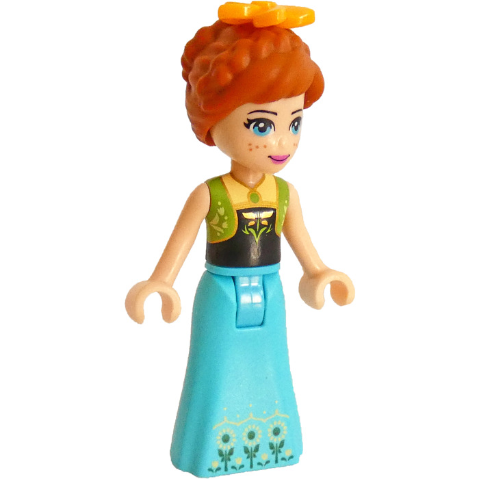 LEGO Anna with Medium Azure Skirt and Flower Minifigure | Brick Owl ...