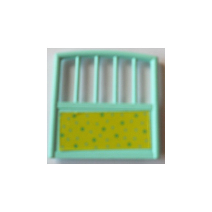 LEGO Scala Baby Crib Footboard with Green Dots Sticker (6684) | Brick ...