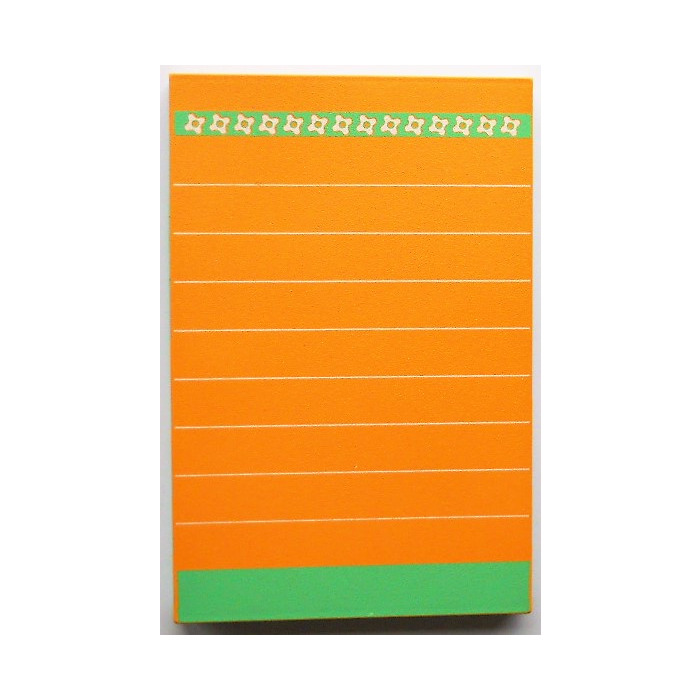 LEGO Scala Wall 18 x 2 x 22.7 with Orange and Green Stripes (75784 ...