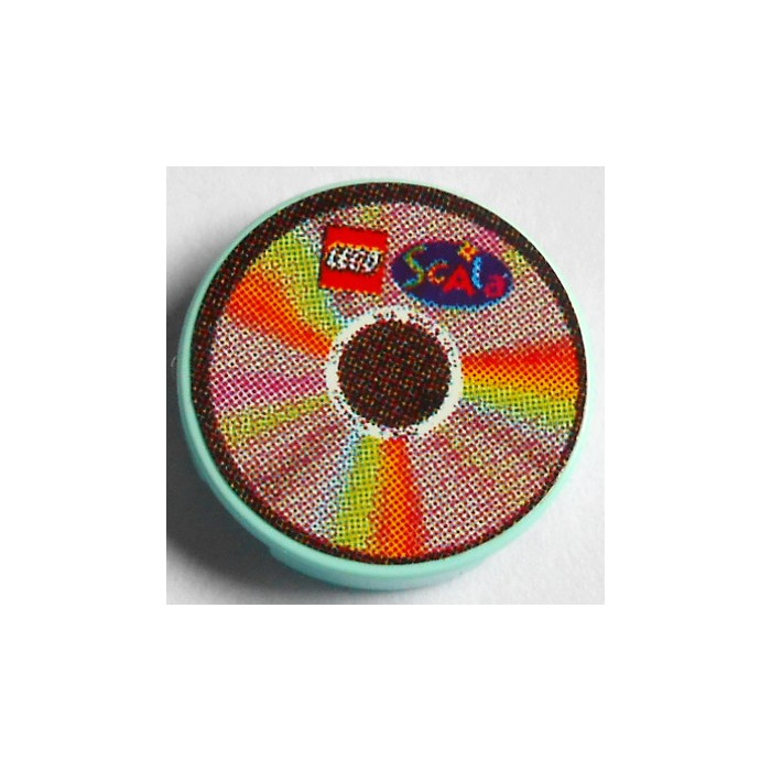 LEGO Aqua Tile 2 x 2 Round with Colored Sections and LEGO and Scala ...