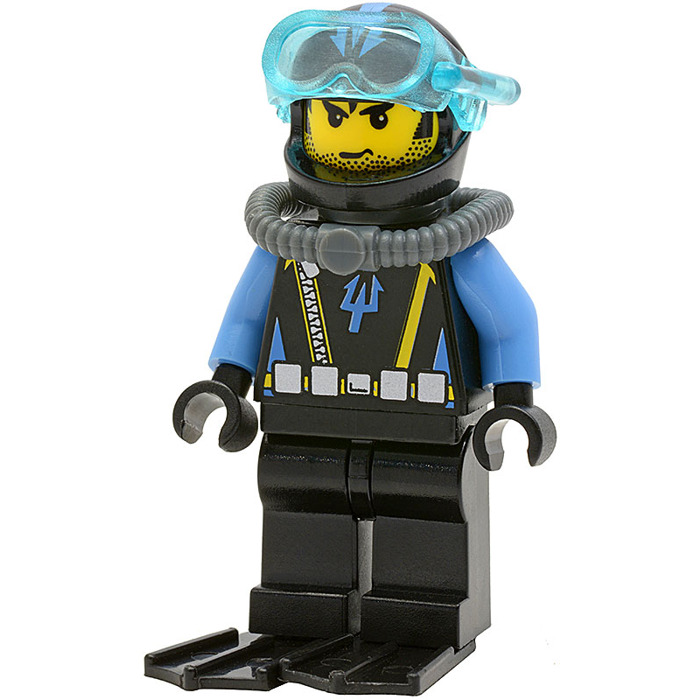 LEGO Aquaraider Diver with Flippers and Black Hair Minifigure | Brick Owl