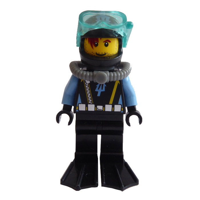 LEGO Aquaraider Diver with Flippers and Red Hair Minifigure | Brick Owl ...