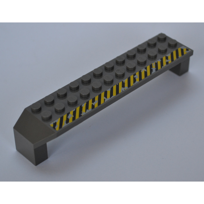 LEGO Arch 2 x 14 x 2.3 with Black and Yellow diagonal stripes (30296 / ...