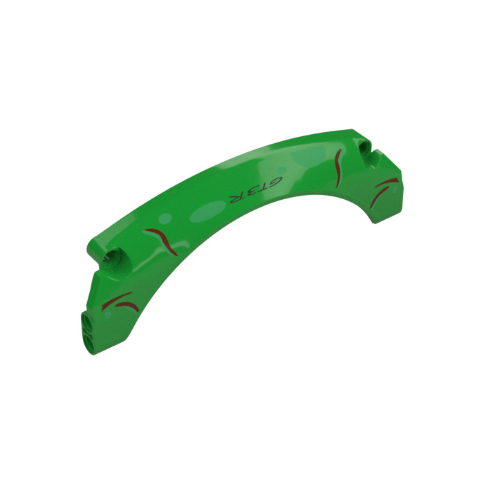 LEGO Arch Panel 5 x 15 x 2 with 'GT3 R’, Dark Green Dots and Dark Red ...