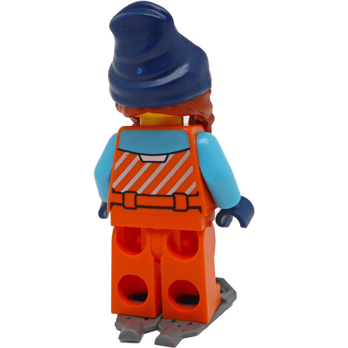 LEGO Arctic Explorer (Female) with Orange Suit and Beanie with Flippers ...