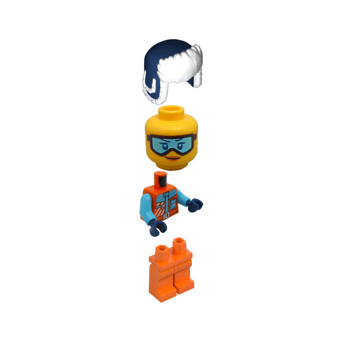 LEGO Arctic Explorer (Female) with Orange Suit and Ushanka Hat ...
