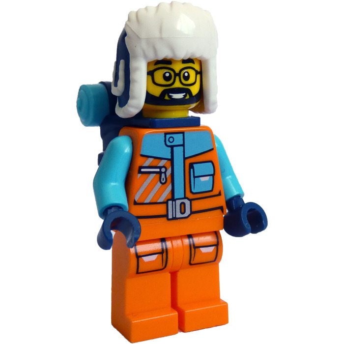 LEGO Arctic Explorer (Male) with Orange Suit with Ushanka Hat and ...