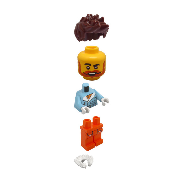LEGO Arctic Explorer with Azure Jacket and Fur Collar with Hair ...