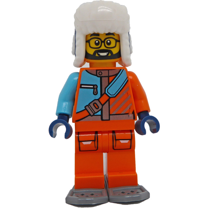 LEGO Arctic Explorer with Orange and Azure Suit with Ushanka Hat and ...