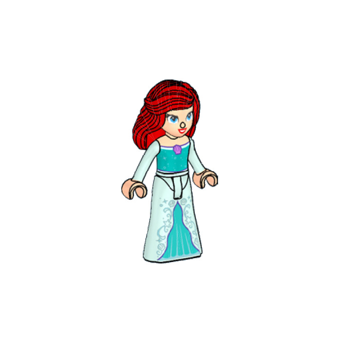LEGO Ariel with Aqua Dress with Stars and Left Parting Minifigure ...