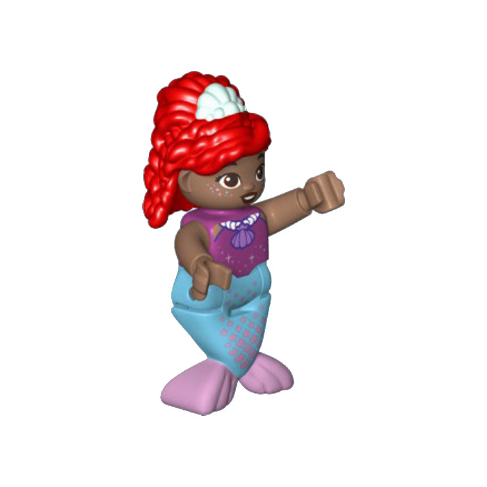 LEGO Ariel with Medium Azure and Metallic Pink Tail Duplo Figure ...