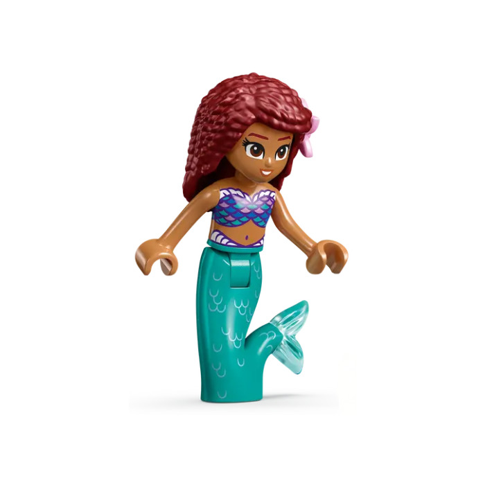 LEGO Ariel with Turquoise Tail and Medium Dark Flesh Skin with Flower ...
