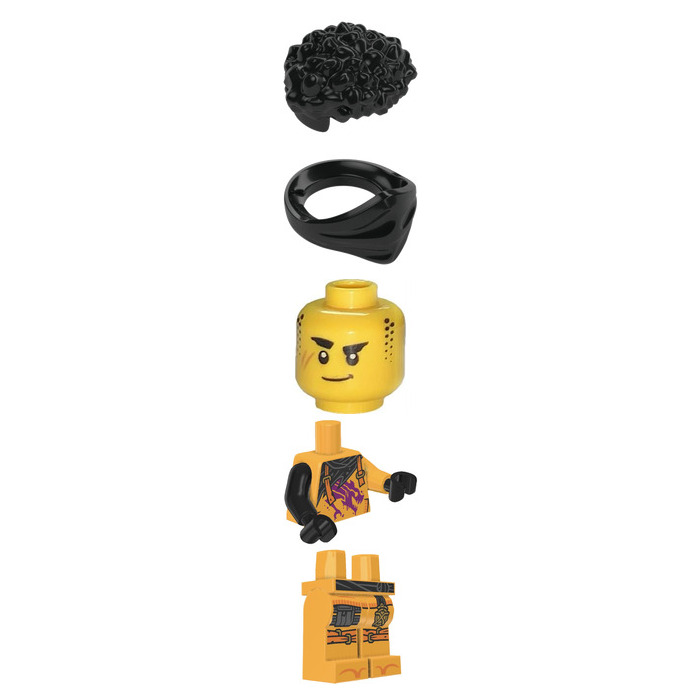 LEGO Arin with Magenta Dragon with Hair and Face Mask Minifigure ...