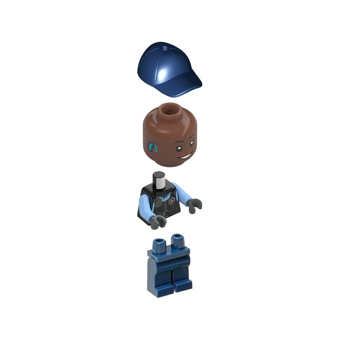 LEGO Arkham Asylum Security Guard with Black Vest (Female) Minifigure ...
