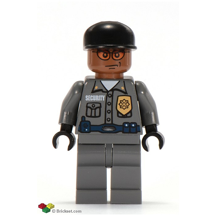LEGO Arkham Asylum Security Guard with Gray Uniform and Dark Flesh Head ...