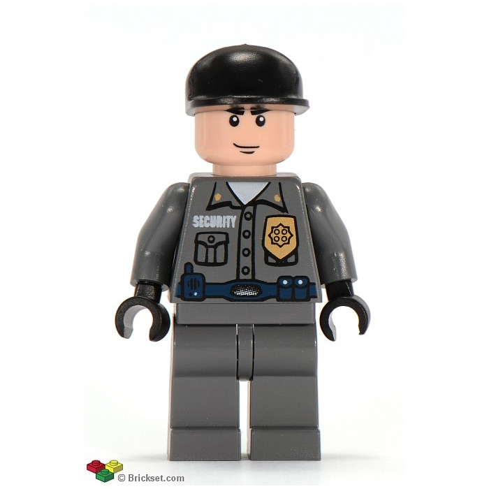 LEGO Arkham Asylum Security Guard with Gray Uniform and Light Flesh ...